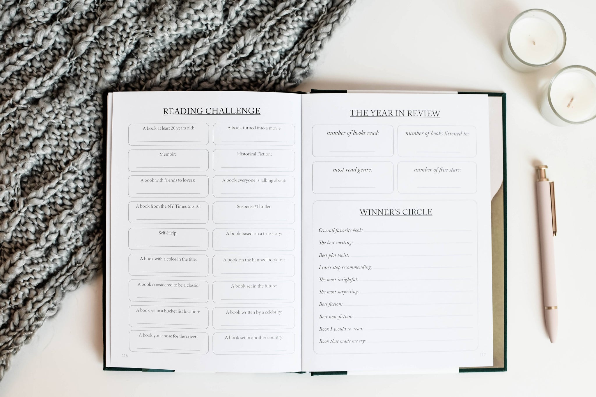 Reading Journal for Book Lovers | Book Review Journal | Duncan & Stone ...