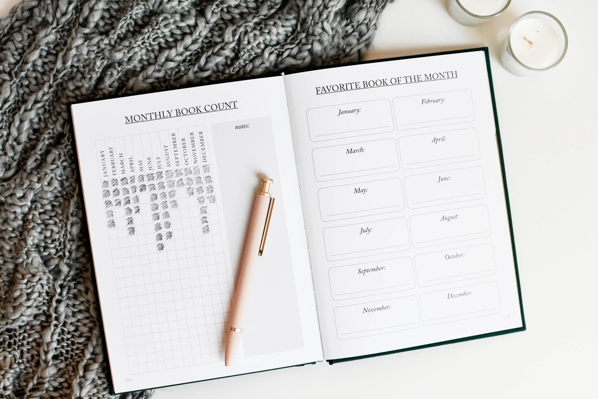 Reading Journal for Book Lovers | Book Review Journal | Duncan & Stone ...