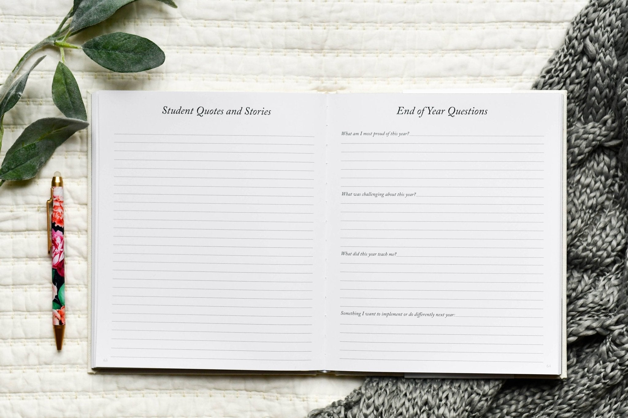 Teacher Journal & Memory Book | Duncan & Stone Paper Co.