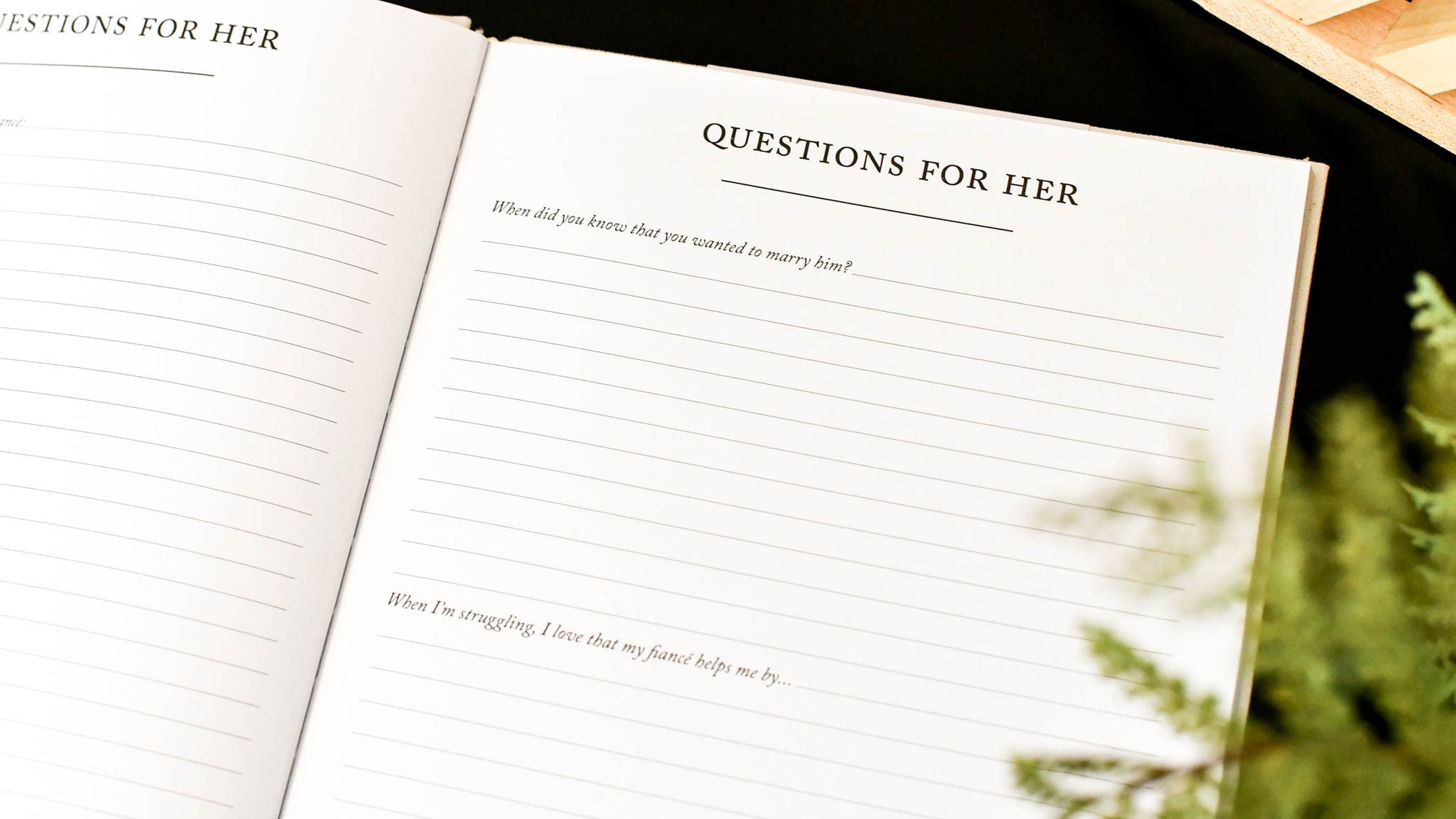 Engagement Journal in Ivory | Duncan & Stone Paper Co.